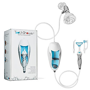 ToothShower Complete Oral Care Solution: ToothShower - 3-in-1 Toothbrush, Gum Massager, and Water Flossing Tip for Ultimate Dental Hygiene and Freshness