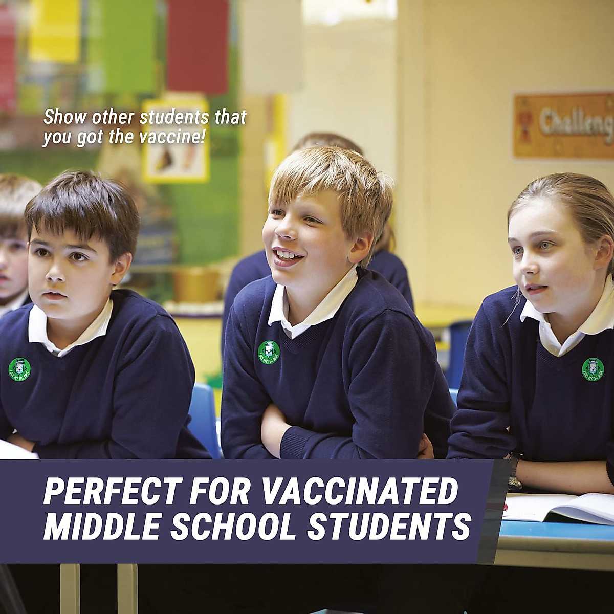300 I Got My Flu Shot Stickers - 1.5 inch Round Circle Dots I Got Flu Shot Stickers - Vaccine Immunization Season Stickers - Green - 1 Roll of 300 Vaccine Stickers