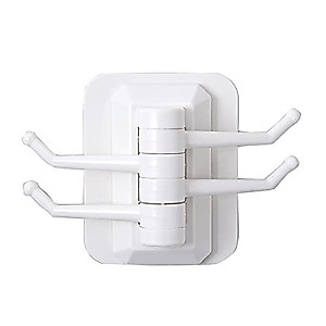 TWFERR Household Sticky Hook Strong Punch-Free Hook Creative Multifunctional Hook Rack Wall Sticker Hook, White, One Size