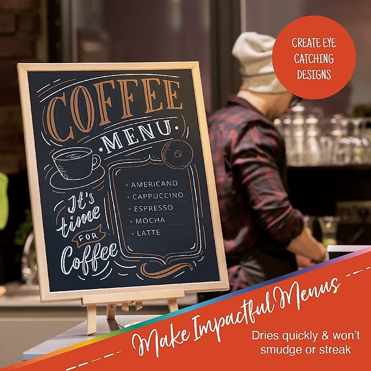 Crafts 4 All Liquid Chalk Markers For Blackboard Signs, Bistro Menu, Car Window Glass - Dry Erase, Washable - 13 Colored Chalk Pens w/Reversible Tips & Tweezers - Bonus White Chalkboard Marker!