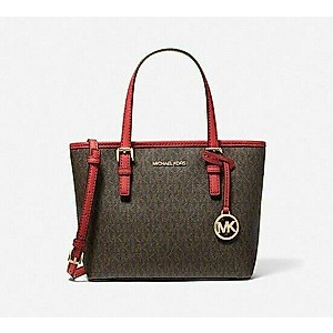 Michael Kors XS Carry All Jet Set Travel Womens Tote (grapefruit multi)