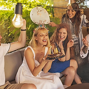 CIEHER Rainbow Birthday Headband, Women's Birthday Tiara, Great Gift for Birthday Girl