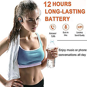 32GB MP3 Player Bluetooth 5.0 Sport Headphones MP3 Player Wireless Wearable Bluetooth Music Player IPX7 Sweatproof HiFi Stereo MP3 Player for Running Gym Jogging Hiking Working Driving
