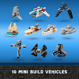 LEGO Star Wars 2022 Advent Calendar 75340 Building Toy Set for Kids, Boys and Girls, Ages 6+, 8 Characters and 16 Mini Builds (329 Pieces)