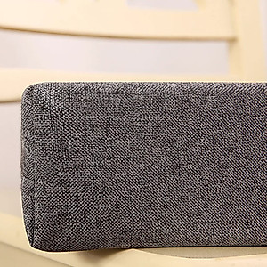 ZTGL Chair Seat Cushion 40/45/50 cm, Square Thicked Linen Seat Cushion for Kitchen, Dining, Office Chairs, Car Seats - Comfort and Back Pain Relief,Grey a,50x50x5 cm