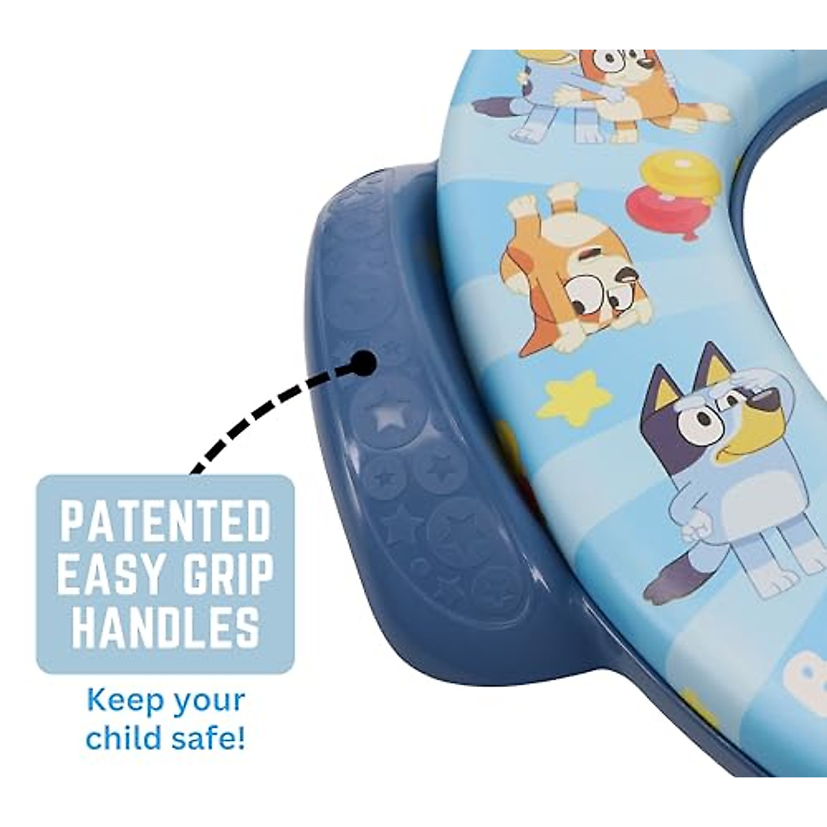 Bluey Soft Potty Seat - Potty Training Toilet Seat, Soft Cushion, Baby Potty Training, Safe, Easy to Clean