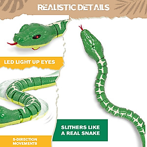 Terra by Battat Remote Control Emerald Tree Boa - Electronic Snake Toy for Kids Ages 6+