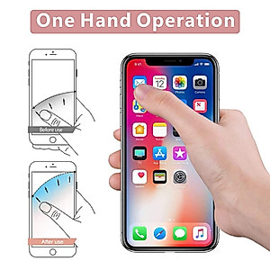 DFsucces Phone Ring Holder Finger Kickstand, Cell Phone Ring Holder ,360° Rotation Metal Ring Holder for Magnetic Car Mount Compatible All Smartphone(Rose Gold)