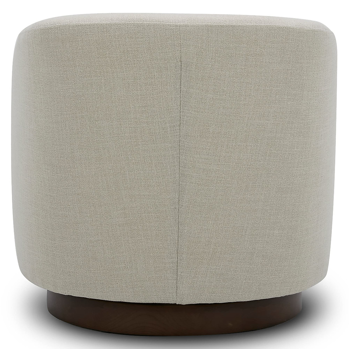 CHITA Swivel Accent Chair, FSC Certified Upholstered Fabric Barrel Chair for Living Room, Fully Assembled, Linen