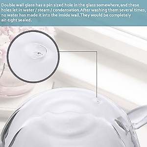 Didaey 8 Pack 8 oz Glass Coffee Mugs Clear Insulated Glass Espresso Coffee Cups with Handle Cafe Mugs Set Borosilicate Glassware Cups for Tea Latte Hot Iced Beverages