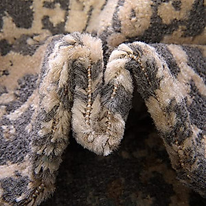 Unique Loom Tuareg Collection Vintage Distressed Traditional Area Rug, 2 ft 6 in x 10 ft, Gray/Beige