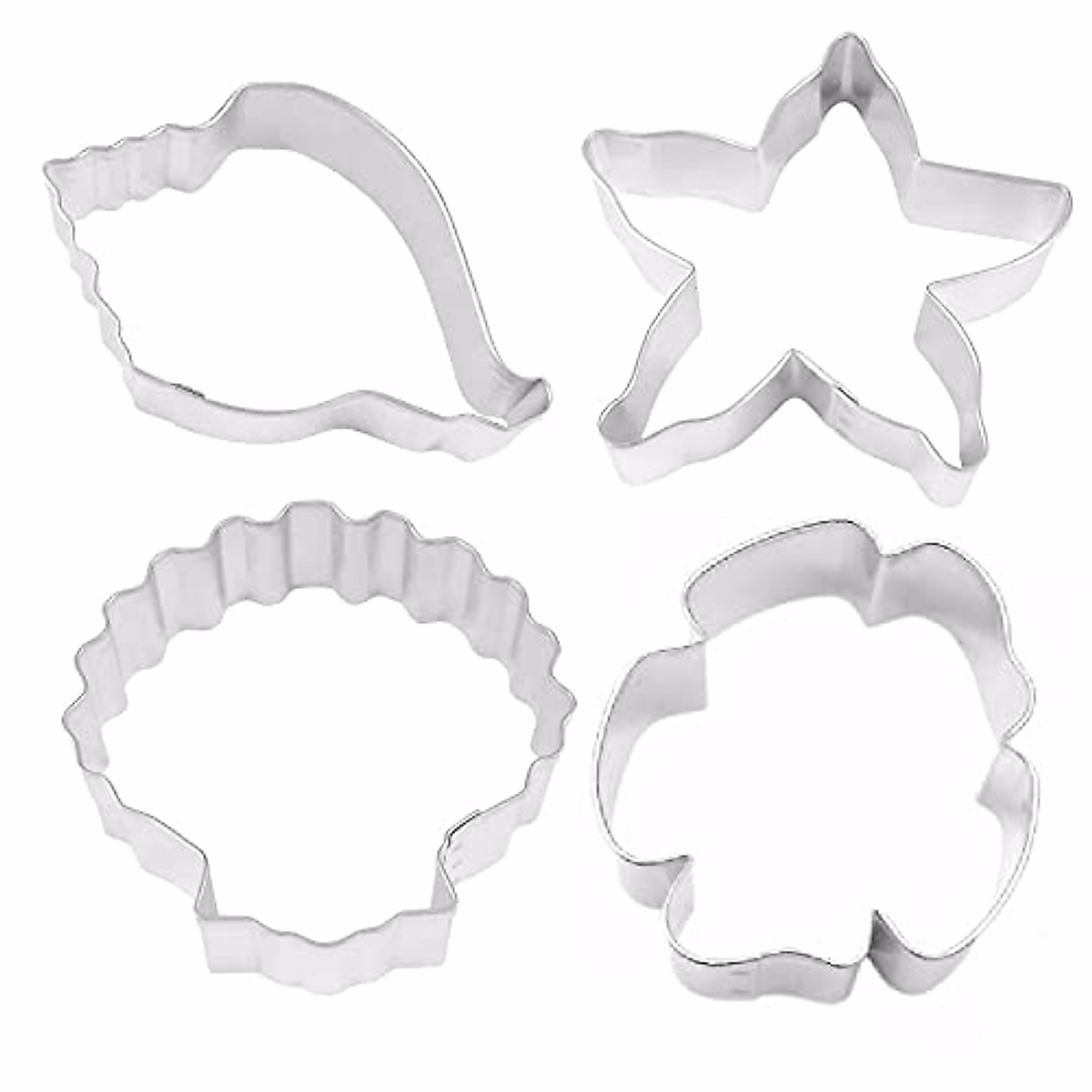 Sandy Beach Cookie Cutter 4 Piece Set from The Cookie Cutter Shop – Tin Plated Steel Cookie Cutters