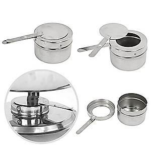 SUPER DEAL Upgraded 5 Qt Full Size Stainless Steel Chafing Dish Set of 3 Pack Round Chafer Buffet Catering Warmer Set w/Food and Water Pan, Lid, Solid Stand and Fuel Holder