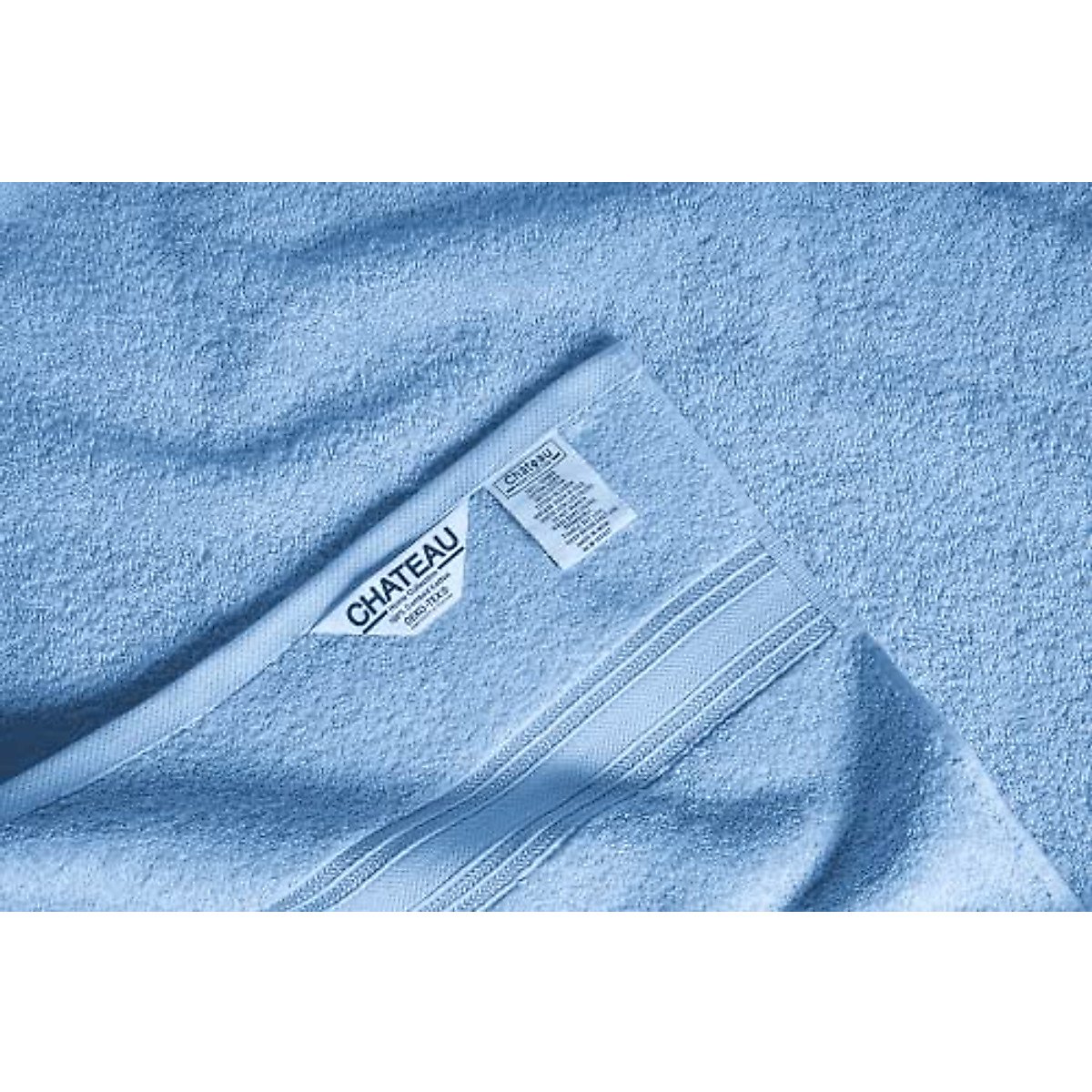 Hotel Spa Luxury Bath Sheet - 2 Pack - Oversized Bath Towels Extra Large 35 x 65 - 100% Cotton Extra Large Bath Towels, Hotel Towels, Soft Absorbent Everyday Use Easy Care Towel Set - Sky Blue Towels