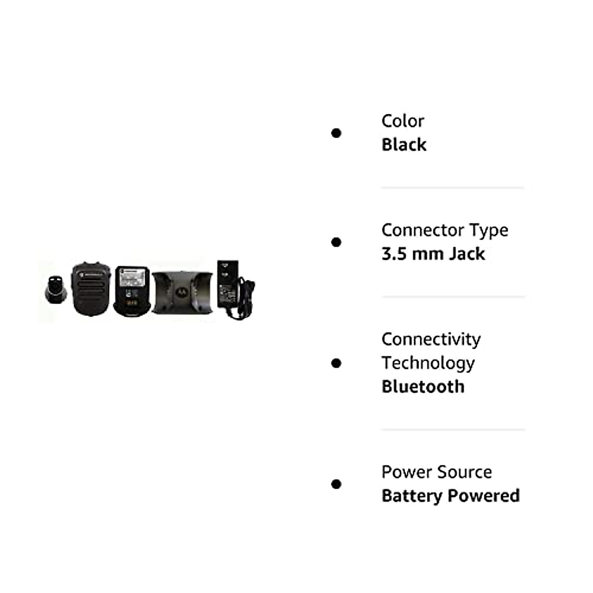 Motorola Original OEM RLN6554A RLN6554 Wireless Remote Speaker Microphone Mic for APX 1000 APX 3000 APX 4000 APX 4000 Li APX 6000 APX 6000 Li APX 6000 XE APX 7000 APX 7000 XE