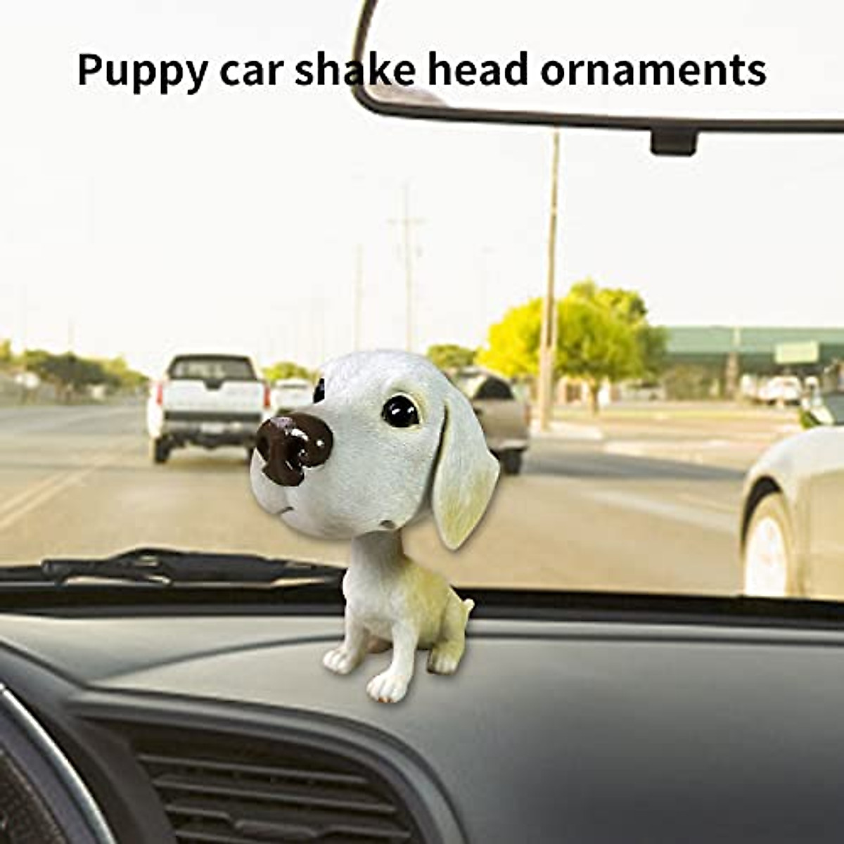 Leutsin Puppy Bobble Head Dogs Bobbing Heads Car Dash Puppy Car Decoration Personalized Bobblehead Dolls, Cool Bobbleheads for Car Dashboard Ornaments Figure Gift, Car Interior Accessories