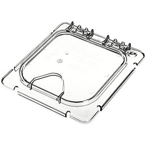 Carlisle FoodService Products CFS CM10318Z07 Coldmaster EZ Access Lid, 1/6 Size, 0.9" Height, 7" Width, 6.5" Length, Polycarbonate (PC), Clear (Pack of 2)