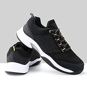 Ortho+rest Men's Orthopedic Shoes Arch Support Sneakers Plantar Fasciitis Walking Shoes (10.5,Black)