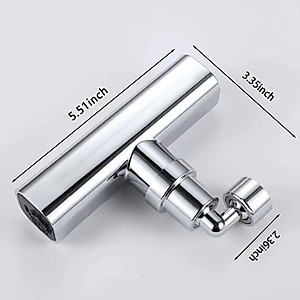 Toega 360°Swivel Faucet Extender, Copper faucet aerator,faucet extender, Kitchen Rotating Extension Filter with 4 Mode Splash