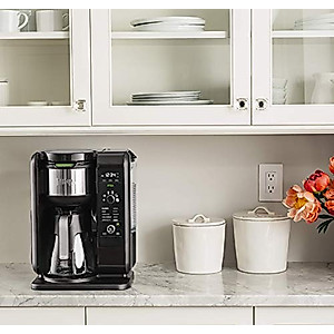 Ninja Hot and Cold Brewed System, Auto-iQ Tea and Coffee Maker with 6 Brew Sizes, 5 Brew Styles, Frother, Coffee & Tea Baskets with Glass Carafe (CP301) (Renewed)