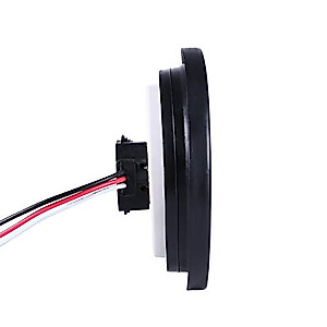 MCRESOAR 4Pcs 4 Inch Round Led Trailer Tail Lights Red 12 LED Waterproof Brake Stop Turn Tail Marker Lights Sealed Flush Mount for Truck Trailer RV Grommet and Plug Included