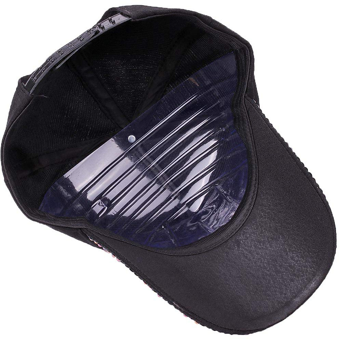 Gudessly Women Men Studded Rhinestone Crystals Adjustable Baseball Cap Plain Sparkle Bling Denim Sun Hat