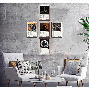 YGULC Rod Poster Wave Nostalgia Beautiful Mind Soulfly Ghetto Gospel Pray 4 Lover Music Album Cover Signed Limited Edition Paper Poster (Set of 5) Unframe：08x12inch(20x30cm)