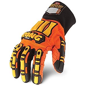 Ironclad KONG SDX2-05-XL Original Oil & Gas Safety Impact Gloves, X-Large, Orange