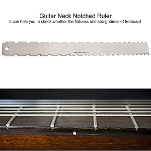 Toolly Guitar Notched Straight Edge Luthier Tools, String Action Gauge and Radius Gauge Guitar Setup Tools