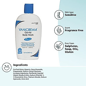 Vanicream Gentle Body Wash | Fragrance, Gluten and Sulfate Free | For Sensitive Skin | 12 Ounce