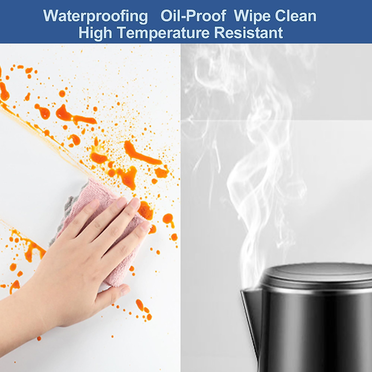 Clear Wall Protective Film, Static Cling Removable Wall Protector Contact Paper, for Protect Furniture, Chair Back, Wall Behind Pet Food Bowl