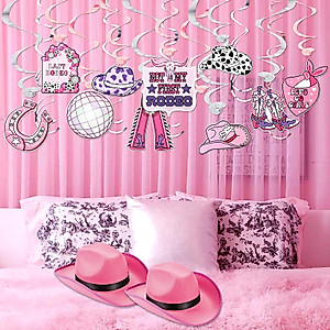 Western Cowgirl Party Hanging Decorations, Let's Go Girls Cowgirl Bachelorette Party Decorations for Western Disco Party Cowgirl Birthday Western Theme Last Rodeo Bachelorette Party Supplies
