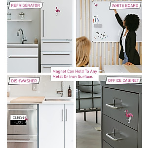 CoTa Global Sparkling Pink Flamingo Refrigerator Magnet - Elegant Pink Rhinestone Crystals, Cute Flamingo Magnet for Kitchen Fridge, Locker, Cute Home Flamingo Decor, Flamingo Kitchen Gifts - 2.5 Inch