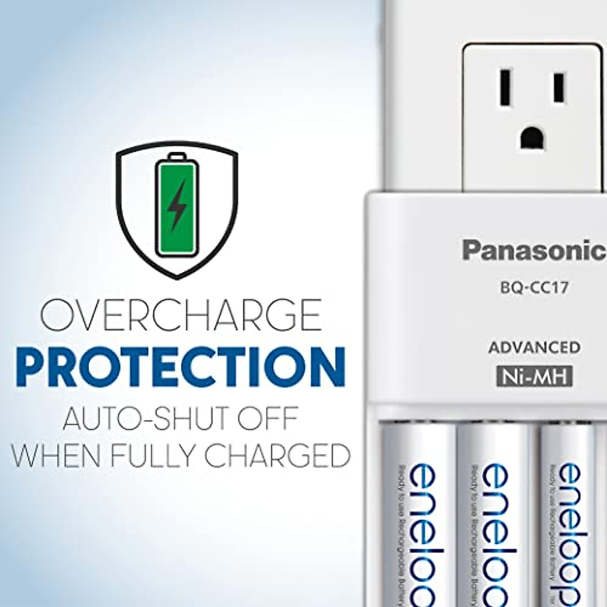 Panasonic eneloop Rechargeable Batteries Power Pack; 10AA, 4AAA, and Advanced Individual Battery Charger