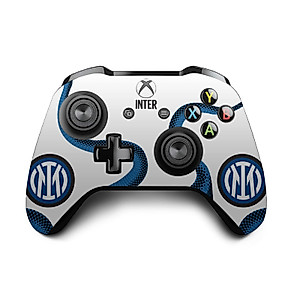 Head Case Designs Officially Licensed Inter Milan Away 2021/22 Crest Kit Vinyl Sticker Gaming Skin Decal Cover Compatible With Xbox One S Console and Controller Bundle