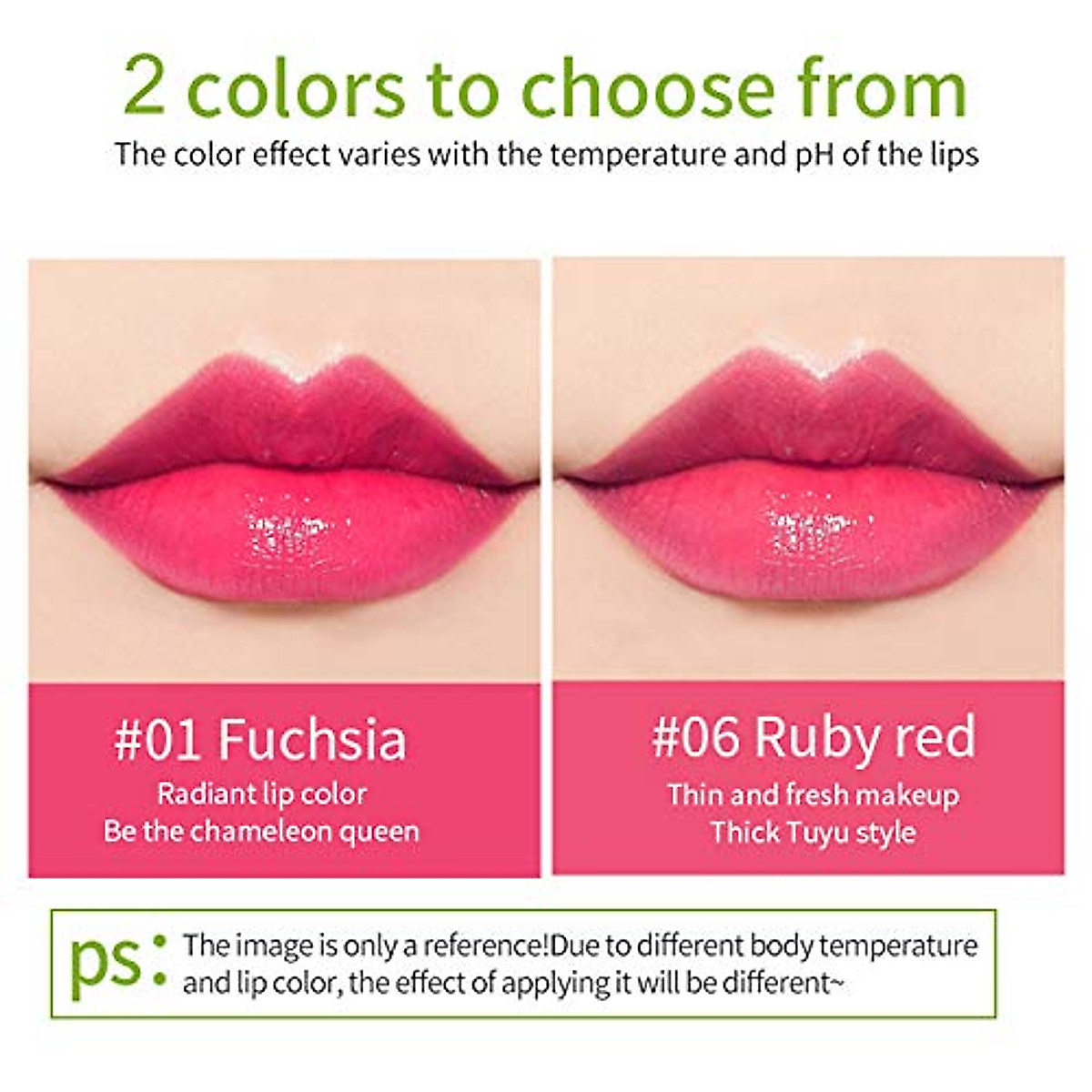 Kaynest 2 Packs Aloe Vera Lipstick Lips Moisturizer Long Lasting Nutritious Lip Balm Magic Temperature Color Change Lip Gloss (Set-A)