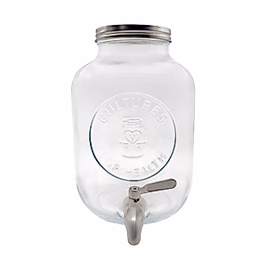 Cultures for Health Continuous Kombucha Brewing Jar with Spigot | 5 Liter Glass Jar with Spout for DIY Fermentation | Long Term Kombucha SCOBY Hotel Jar | Daily Kombucha Tea Probiotic Drink Dispenser