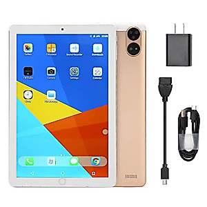 MAVIS LAVEN 10.1 Inch Tablet, 4G 64G Dual Cameras Quad Core Processor 100-240V 3G Calling Tablet Support Dual SIM Dual Standby for Android 5.1 for Travel (US Plug)