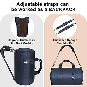 Densata Travel Duffle Bag, 80L Sports Gym Bag Expandable Duffle Backpack Weekender Overnight Bag Carry on Bag