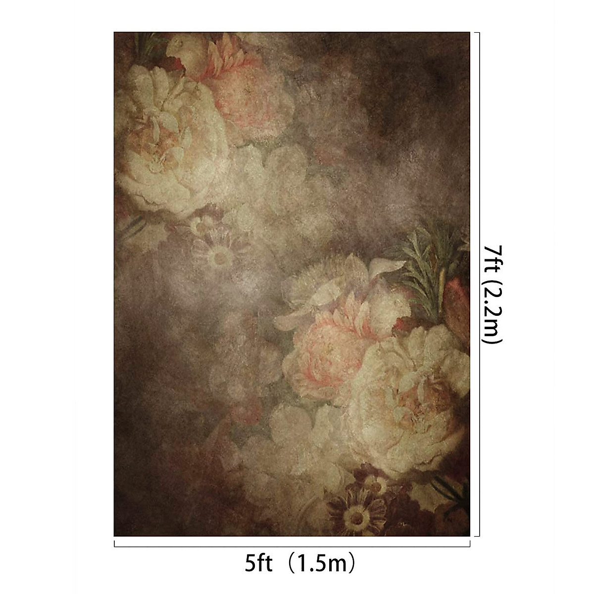 Kate 5x7ft/1.5x2.2m Abstract Brown Textured Photography Backdrops Flower Professional Photography Photo Studio Props