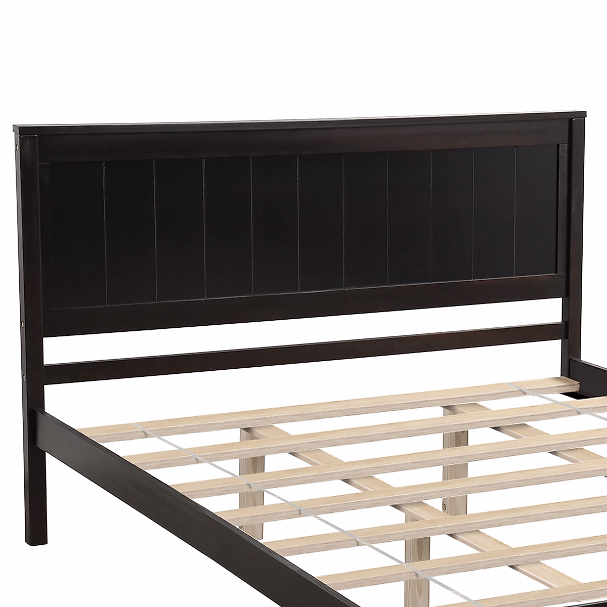 Harper & Bright Designs Wood Queen Size Bed Frame with Headboard and Footboard, Queen Size Platform Bed with Wooden Slat Support for Boys, Girls,No Box Spring Needed,Espresso
