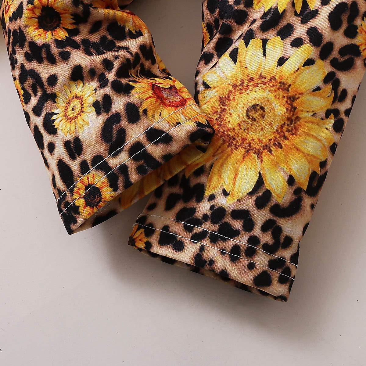 MIEKISA Newborn Baby Girls Three-piece Suit T Shirt Rompers Pants Headband Infant Outfit Clothing Sets Bodysuit (Yellow, 3 Months)