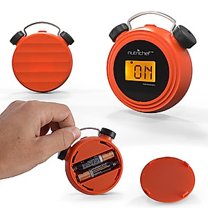 Smart Bluetooth BBQ Grill Thermometer - Digital Display, Stainless Dual Probes Safe to Leave in Outdoor Barbecue Meat Smoker - Wireless Remote Alert iOS Android Phone WiFi App - NutriChef PWIRBBQ60