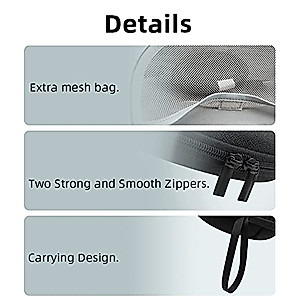 H3 H7 H9 Case,Rummyluck Hard EVA Case Bag for Sony-INZONE H3/H7/H9 Gaming Headset,MDR-G300/WH-G700/WH-G900N Over-Ear Headphones Portable Carrying Cover Protective Shell with Cable Storage