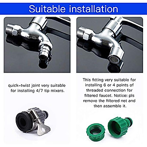 Flantor Garden Irrigation System,50ft 3/8" & 50ft 1/4" Irrigation System Blank Distribution Tubing Watering Drip Kit/Irrigation Kits Automatic Mist Irrigation Equipment Set for Garden,Flower Bed,Lawn