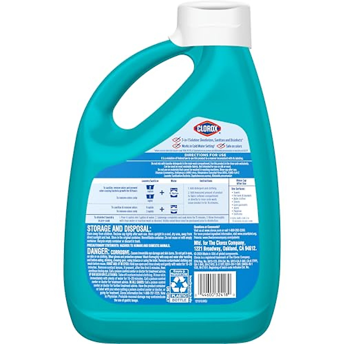 Clorox Laundry Sanitizer, Kills 99.9% of Odor-Causing Bacteria on Laundry, 80 Fl Oz, Pack of 2