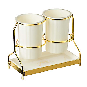 Bothyi Kitchen Utensil Holder, Cutlery Storage Organizer, Draining Chopstick Cage and Metal Hanger Rack, Utensil Crock for Countertop Restaurante Home , White