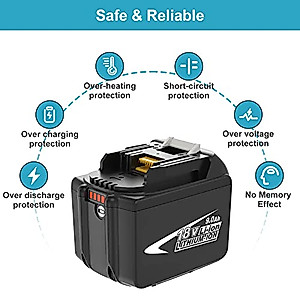Zuliati Upgraded 9.0Ah BL1890B Replacemet Battery Compatible with Makita 18V Battery BL1890 BL1860 BL1830 BL1840 BL1850 BL1850B Cordless Power Tools