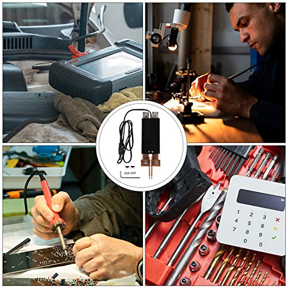 Baluue Handheld Spot Welding Pen Battery Welding Machine Pen Soldering Machine Pen batería eléctrica Li-on battery Soldering Pencil batteries d weld machine pen circuit board abs welder