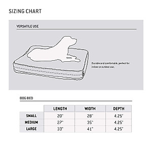 Carhartt Firm Duck Dog Bed, Durable Canvas Pet Bed with Water-Repellent Shell, Carhartt Brown with Sherpa Top, Large